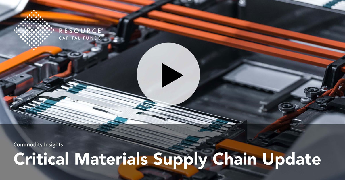 Critical Materials Supply Chain Update | Resource Capital Funds